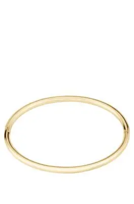 BOSS Gold-tone Logo Bangle