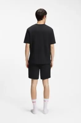 Hugo Embroidered-logo Pyjama T-shirt In A Cotton Blend