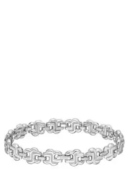 BOSS Silver-tone Link Bracelet With Double B Monograms