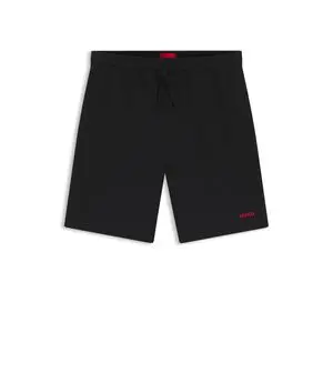 Hugo Embroidered-logo Pyjama Shorts - Black