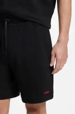 Hugo Embroidered-logo Pyjama Shorts