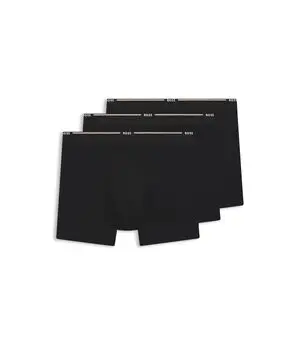 BOSS Three-pack Of Bamboo-blend Boxer Briefs - Black