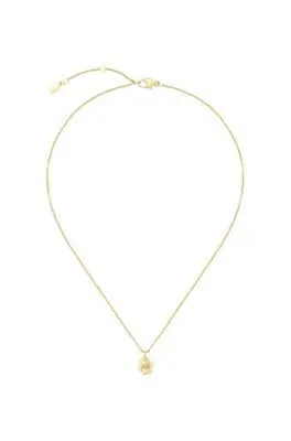 BOSS Gold-tone Necklace With Monogram Pendant