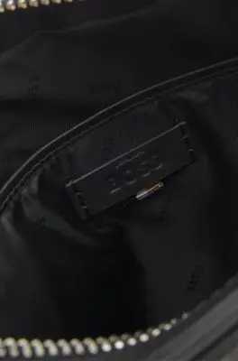 BOSS Reporter Bag In Natural-grain Italian Leather