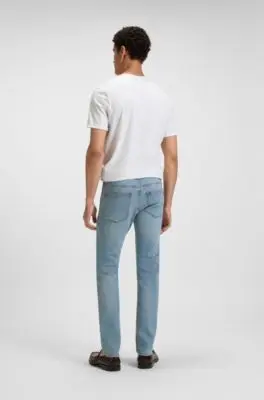 BOSS Delaware Slim-fit Jeans In Comfort-stretch Denim - Blue