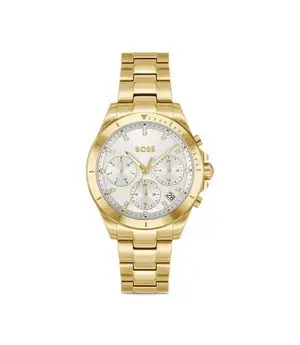 BOSS Alley Gold-tone Watch With Silver-white Dial - Assorted Pre Pack