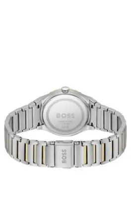 BOSS Silver And Gold Tone Watch With Crystals