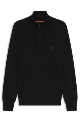 BOSS Cotton-cashmere Zipper Collar Sweater