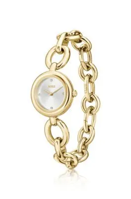 BOSS Ring-bracelet Watch In Gold-tone Steel