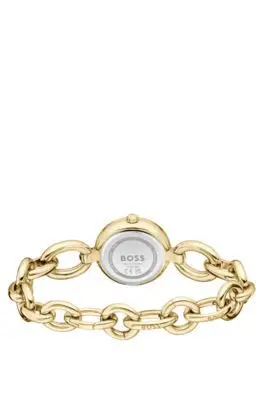 BOSS Ring-bracelet Watch In Gold-tone Steel
