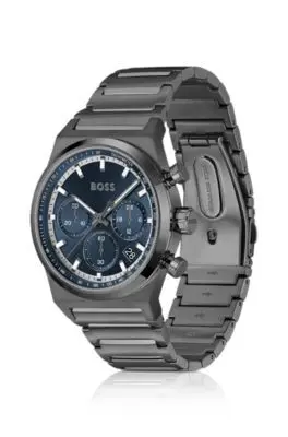 BOSS Chronograph Watch In Grey-plated Steel - Assorted Pre Pack