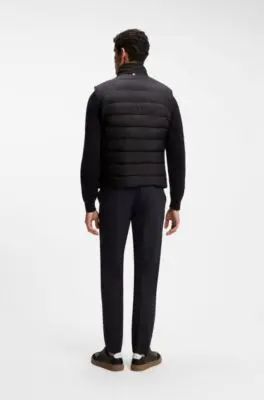 BOSS Padded Vest With Stand Collar