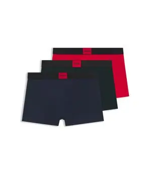 Hugo Three-pack Of Stretch-cotton Trunks - Patterned