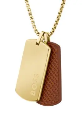 BOSS Double-tag Pendant Necklace