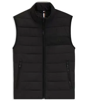 BOSS Padded Vest With Stand Collar - Black