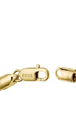 BOSS Gold-tone Necklace With Rope Chain