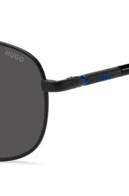 Hugo Sunglasses With Double Bridge And Logo Detailing