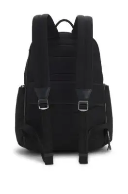 BOSS Multi-pocket Backpack With Leather Trim
