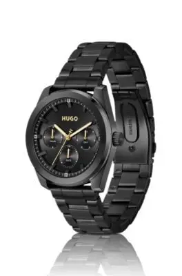 Hugo Black-plated Bracelet Watch