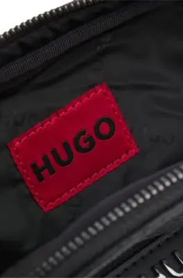 Hugo Grained Reporter Bag With Stacked-logo Trim