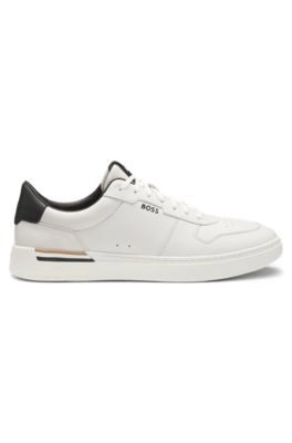 BOSS Leather Trainers With Logo Detail