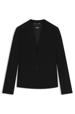 BOSS Regular-fit Blazer With Button Hardware