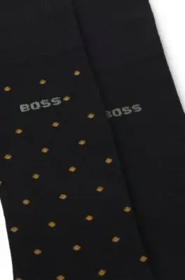 BOSS Regular-length Socks Two-pack - Black