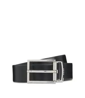 BOSS Reversible Belt In Italian Leather - Black
