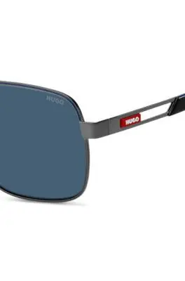 Hugo Double-bridge Sunglasses With Cut-out Temples - Assorted Pre Pack