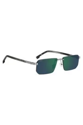 BOSS Rimless Sunglasses With Double B Monogram