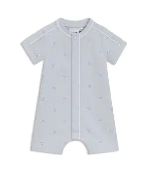 BOSS Baby Stretch-cotton Playsuit With Monogram - Light Blue
