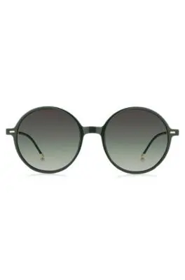 BOSS Round-frame Sunglasses With Branded Chain