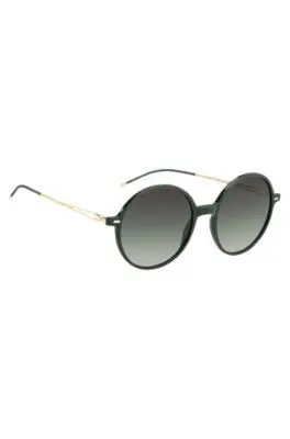 BOSS Round-frame Sunglasses With Branded Chain