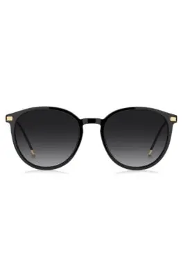 BOSS Acetate Sunglasses With Gold-tone Temples