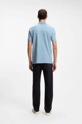 BOSS Stretch-cotton Slim-fit Polo Shirt With Logo Patch