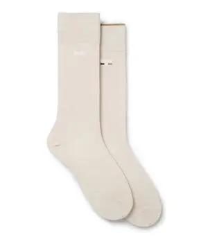 BOSS Two-pack Regular Length Logo Socks - Light Beige