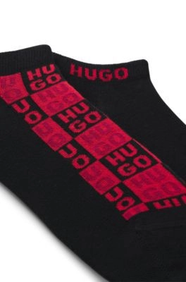 Hugo Two-pack Of Ankle Socks - Black