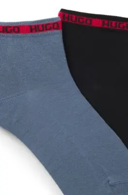 Hugo Two-pack Of Short-length Socks With Logo Tape