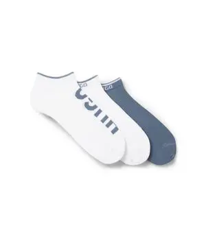 Hugo Three-pack Of Ankle Socks - Light Blue