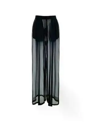 Dolce & Gabbana Silk Chiffon Trousers - Black