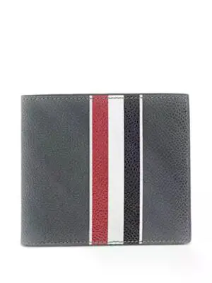 Thom Browne Pebble-texture Bi-fold Wallet - Grey