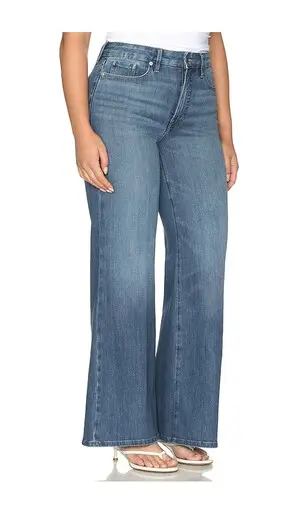 Good American Soft Tech Good Waist Palazzo Ankle Jeans