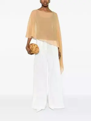 Antonelli Firenze Melone Asymmetric Draped Top - Neutrals