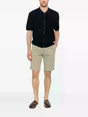 BRIGLIA 1949 Pleated Turn-up Shorts - Neutrals