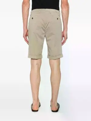 BRIGLIA 1949 Pleated Turn-up Shorts - Neutrals