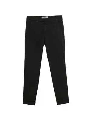 BRIGLIA 1949 Turn-up Hem Trousers - Black