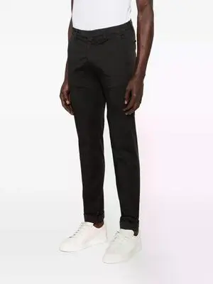 BRIGLIA 1949 Turn-up Hem Trousers - Black
