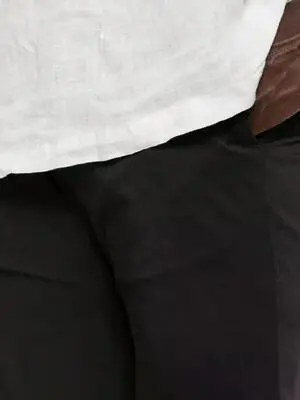 BRIGLIA 1949 Turn-up Hem Trousers - Black