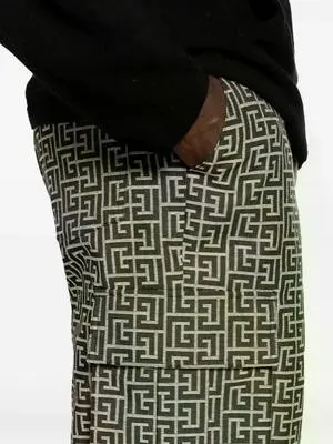 Balmain Monogram Cargo Shorts