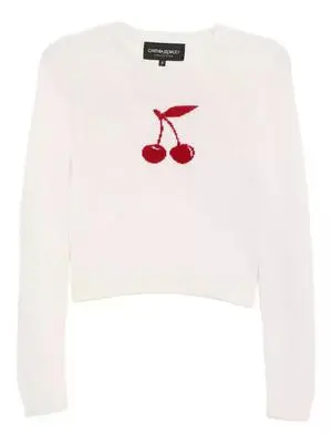Cynthia Rowley Intarsia Cropped Sweater - Neutrals